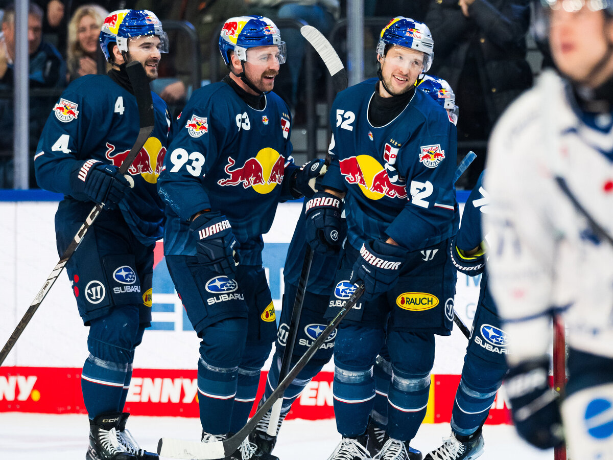 PENNY DEL - Red Bulls gewinnen Jubiläum von Kapitän Hager